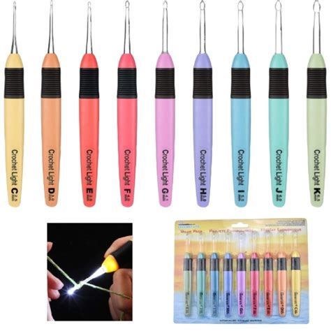 Lighted Crochet Hooks Set