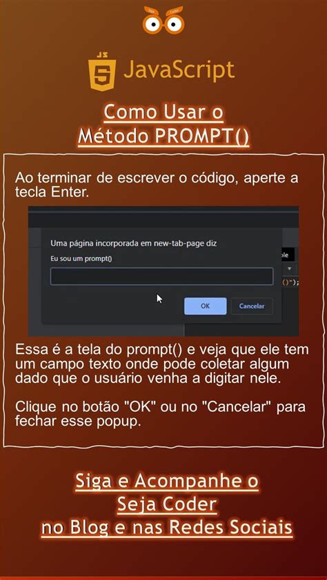 javascript exemplos de como usar o prompt mensagens redes