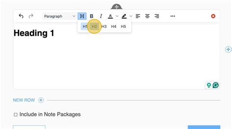 how to use headings and highlight features in text editor