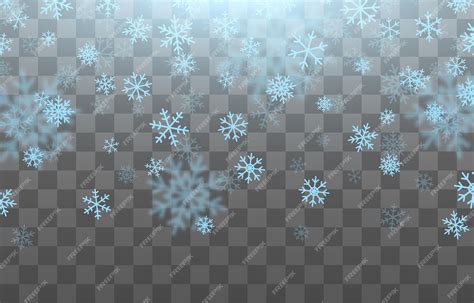 Premium Vector Vector Blue Snowflakes Are Falling From The Sky Snowflakes Png Winter Snow
