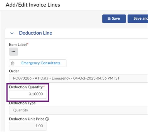 Create And Submit Invoice Deductions Mocs