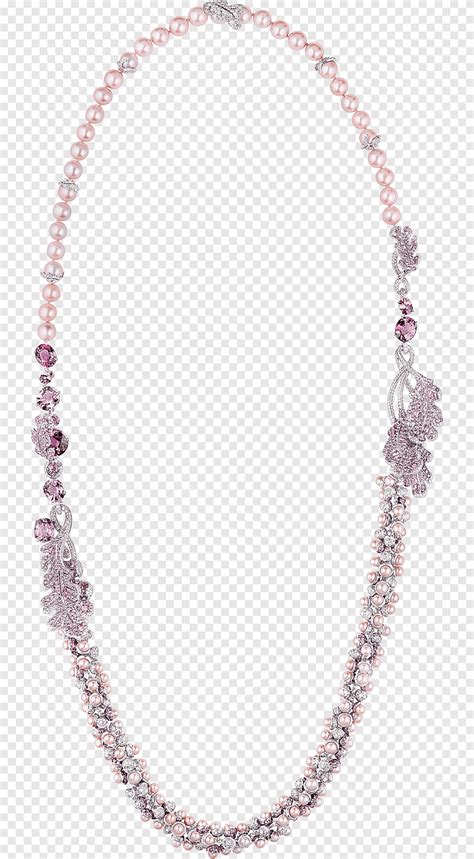 목걸이 비드 바디 주얼리 양식 담수 진주 마젠타 보석 만들기 Png Pngegg