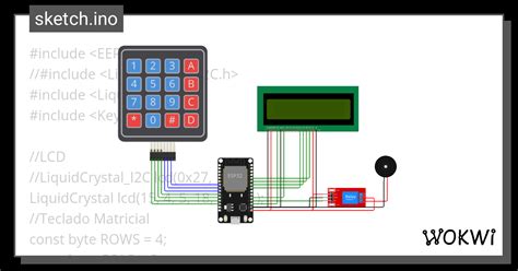 Fechadura Eletrônica Wokwi Esp32 Stm32 Arduino Simulator