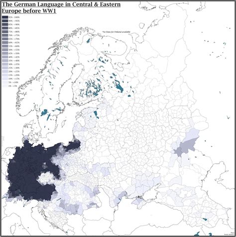 German Language Map Of Europe