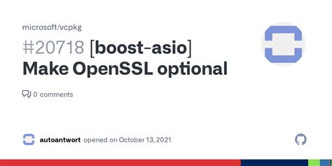 Boost Asio Make OpenSSL Optional Issue Microsoft Vcpkg GitHub