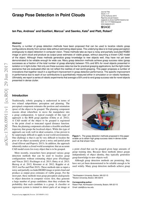 Pdf Grasp Pose Detection In Point Clouds