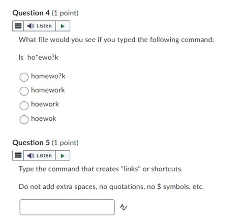 Solved What File Would You See If You Typed The Following