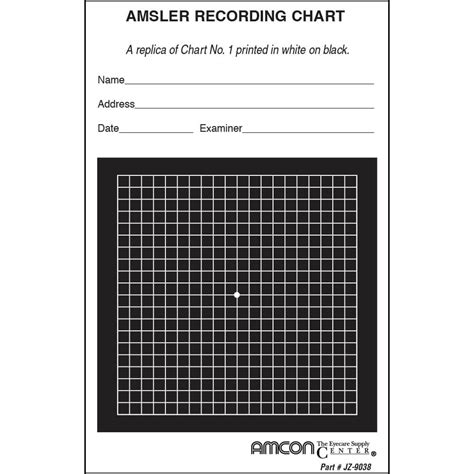 Reversed Grid Amsler Recording Pad
