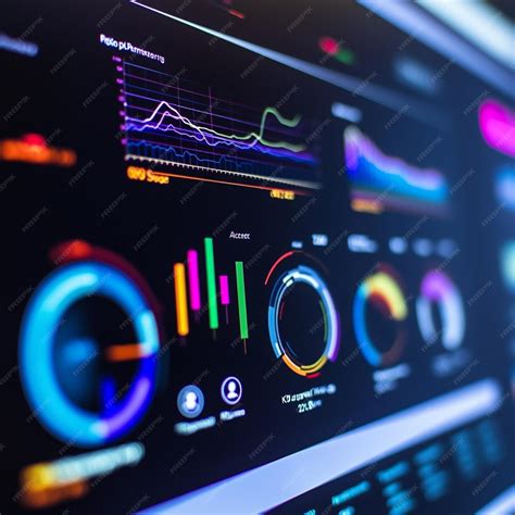 premium photo a closeup of a data analysis dashboard displaying key