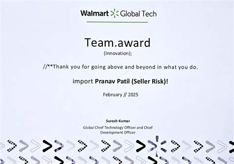 Walmartglobaltech Walmart Softwareengineering Learning Growth Pranav Patil