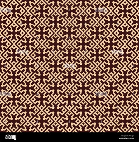 Seamless Linear Pattern With Elegant Curved Lines And Scrolls