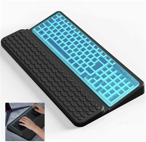 Vaipi Computer Keyboard Stand With Wrist Rest Ergonomic Tilted Keyboard Holder