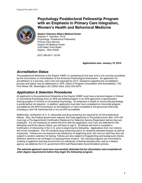 Glory Sample Postdoc Application Letter Pacu Nurse Resume Examples