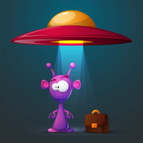 Funny Cute Alien With Big Eye And Ear 675897 Vector Art At Vecteezy