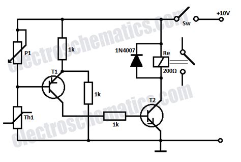 Temperature Relay Circuits Control Circuit Circuit Diagram