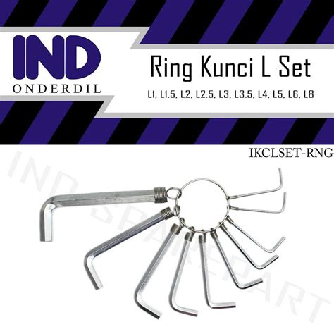 Jual Kunci L Set Hex Key Ring L1 L15 L2 L25 L3 L35 L4 L5 L6 L8l 1 1