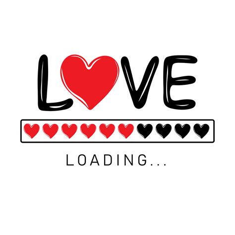 Love Loading Progress Status Bar With Hearts 21797572 Vector Art At Vecteezy