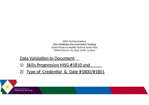 Information Ppt 70964 Data Validation Documentation Training