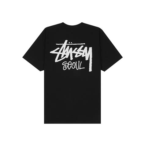 스투시 스탁 서울 티셔츠 블랙 2023 Stussy Kream