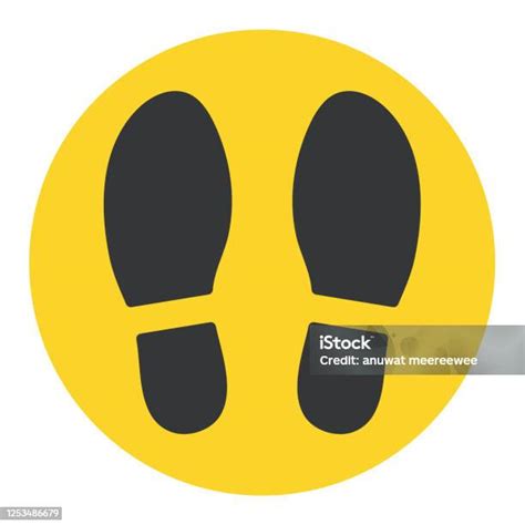 사회적 불변 큐의 위치를 나타내기 위해 지면에 있는 벡터 기호는 다른 사람과 2미터 떨어져 있습니다 등측투영법에 대한 스톡 벡터