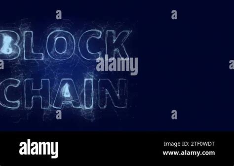 Block Chain Attack Title With Plexus Effect Connected Lines With Dots