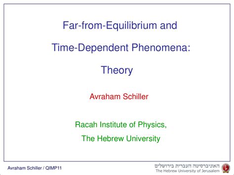 Ppt Far From Equilibrium And Time Dependent Phenomena Theory