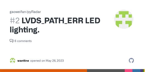 LVDS PATH ERR LED Lighting Issue Gaoweifan PyRadar GitHub