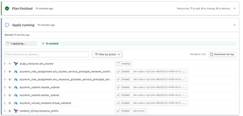 terraforming azure red hat openshift aro with github actions