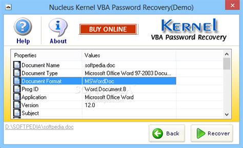 Kernel Vba Password Recovery Download Softpedia
