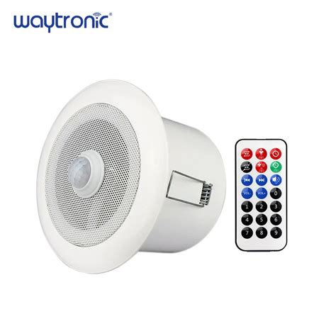 Ceiling Mount Pir Motion Sensor Activated Mini Mp3 Audio Amplifier
