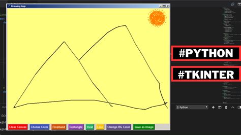 Python Drawing Project Using Tkinter C Javaphp Programming Source Code