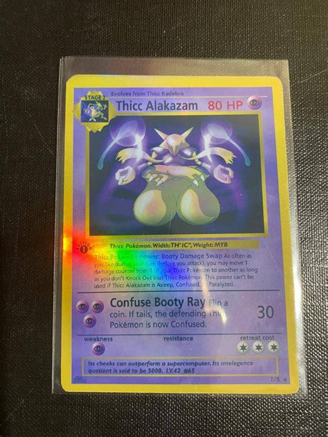 Thicc Alakazam Charizard Gx Ex Vmax V Pokémon Card Orica Etsy New Zealand