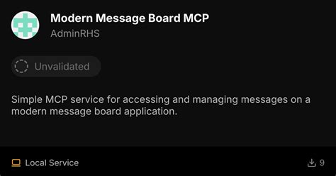 Modern Message Board Mcp Mcp Servers · Lobehub