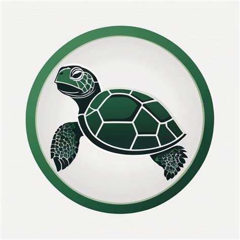 Simple Turtle Logo Premium Ai Generated Image