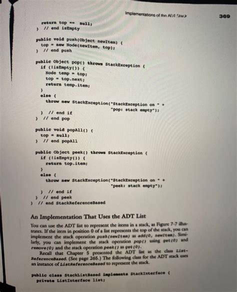 Solved Implement An Adt List Based Adt Stack Refer To Pp
