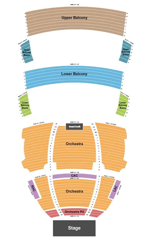 Sacramento Theatre Seating Chart
