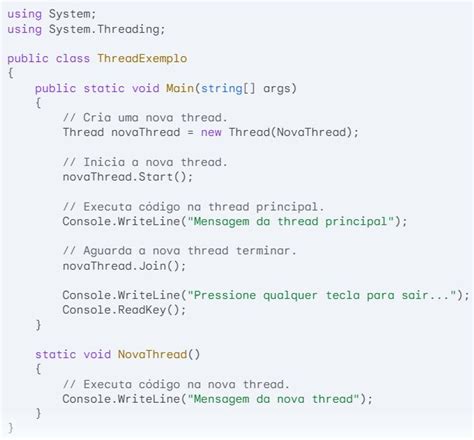 thread csharp dotnet programação willian fernando barata dos santos