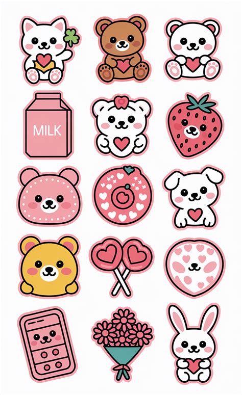 Make Your Own Adorable Stickers With Easy Printable Doodles Cute
