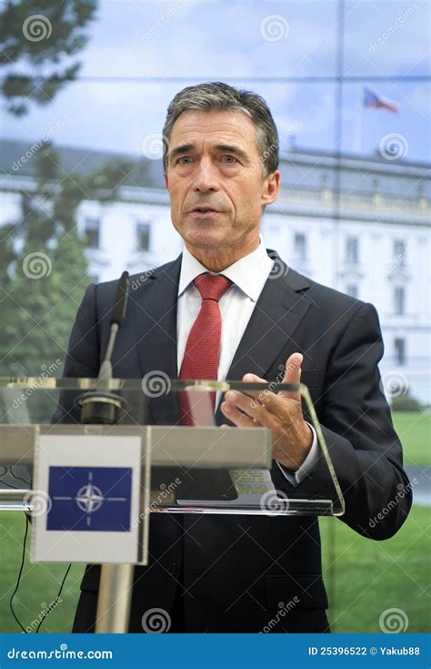 Anders Fogh Rasmussen Fotografia Editorial Imagem De Conferência