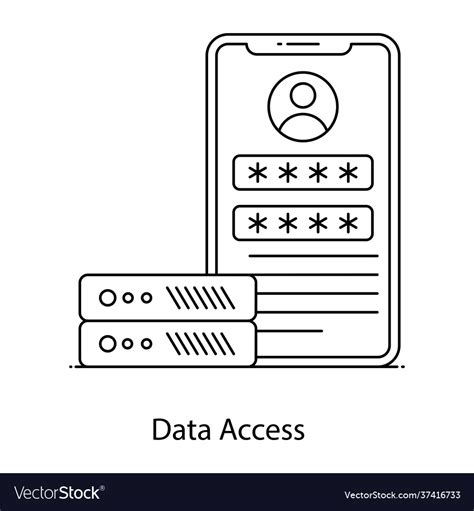 Data Access Royalty Free Vector Image Vectorstock