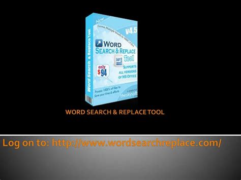 Ppt How Can I Use Word Find And Replace Tool Powerpoint Presentation
