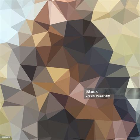 그레이 브라운의 추상적인 배경 및 베이 지 색상 로우 폴 리의 스타일에서 빛과 어둠의 조각 0명에 대한 스톡 벡터 아트 및 기타 이미지 0명 각도 갈색 Istock