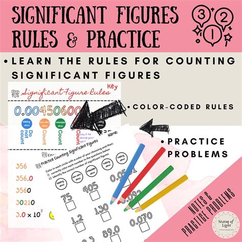 Printable Significant Figures Rules Counting Significant Figures Practice Sig Figs Science