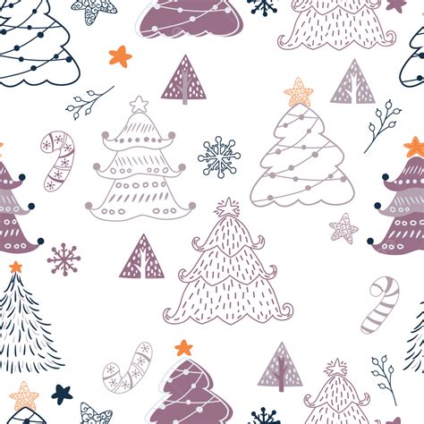 Winter And Christmas Themed Seamless Pattern Seamless Seamless