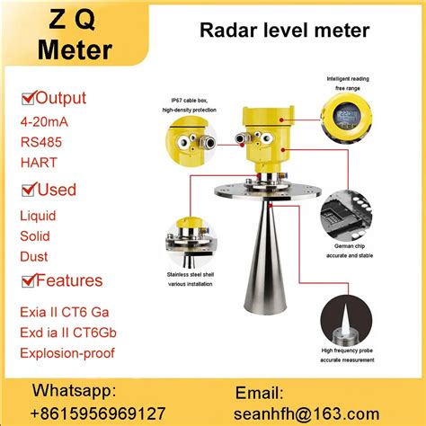 Intelligent High Frequency Radar Level Gauge Guided Wave Anti Corrosion Explosion Proof Water