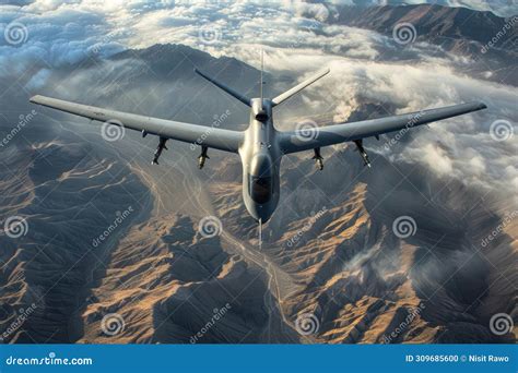 A Sleek Nextgeneration Unmanned Aerial Vehicle Uav Representing The Future Of Aerial Warfare And