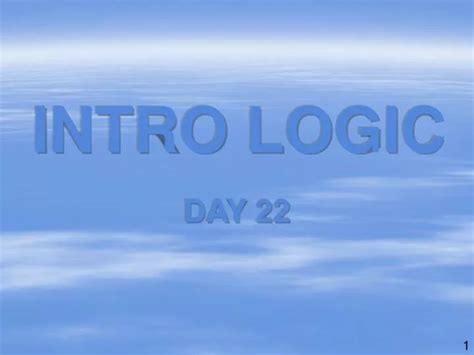 PPT INTRO LOGIC PowerPoint Presentation Free Download ID