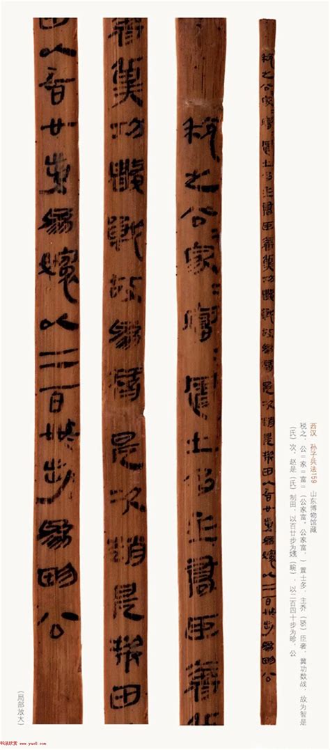 汉简墨书银雀山汉墓竹简彩色图版 第3页 书法空间书法欣赏