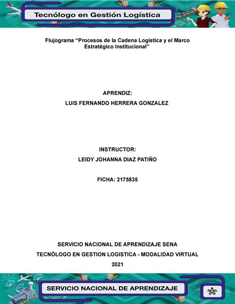 Evidencia 1 Flujograma Procesos De La Cadena Logistica Y El Marco