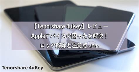 Tenorshare 4uKeyレビューiPhoneとiPadの困ったを解決ロック解除と注意点PR 電子徒然雑記